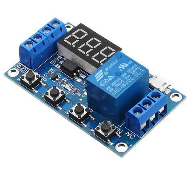 ماژول تایمر 30-6 ولت قابل تنظیم همراه با رله و نمایشگر مدل JZ-801 – آقای تعمیر